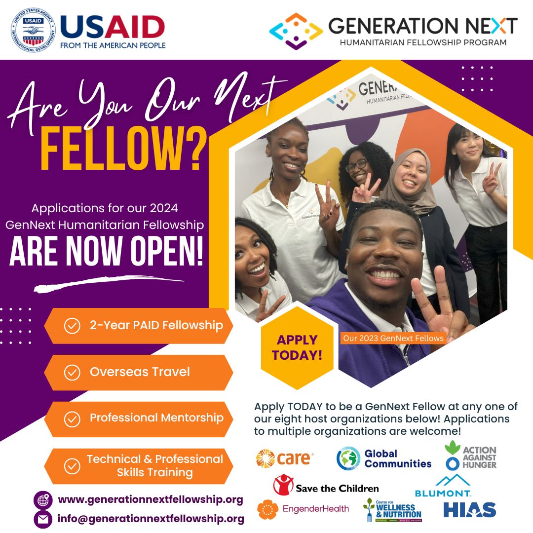Apply for the Generation Next Humanitarian Fellowship Program(Fully ...